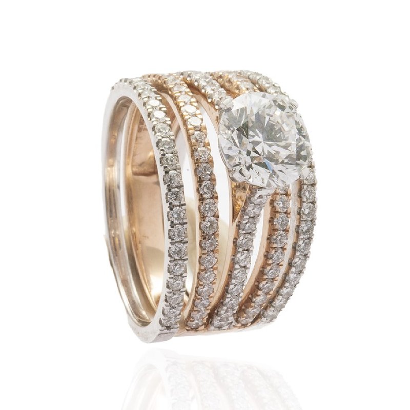 Buy Stacked Diamond Ring Design Online - Avira Diamonds