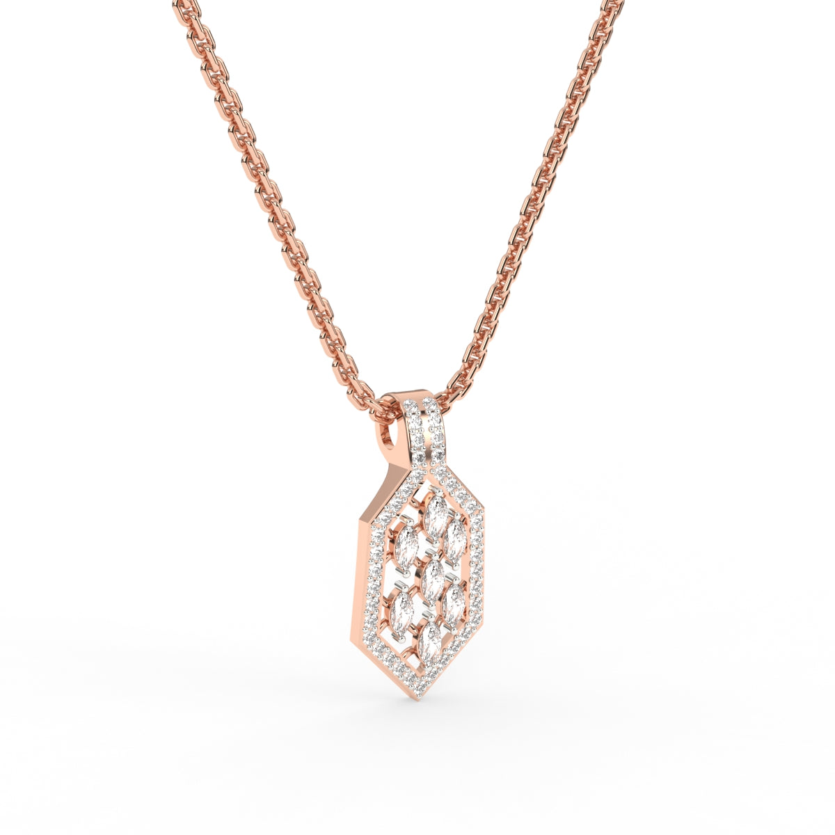Unique & Luxurious Hexagon Lattice Pendant
