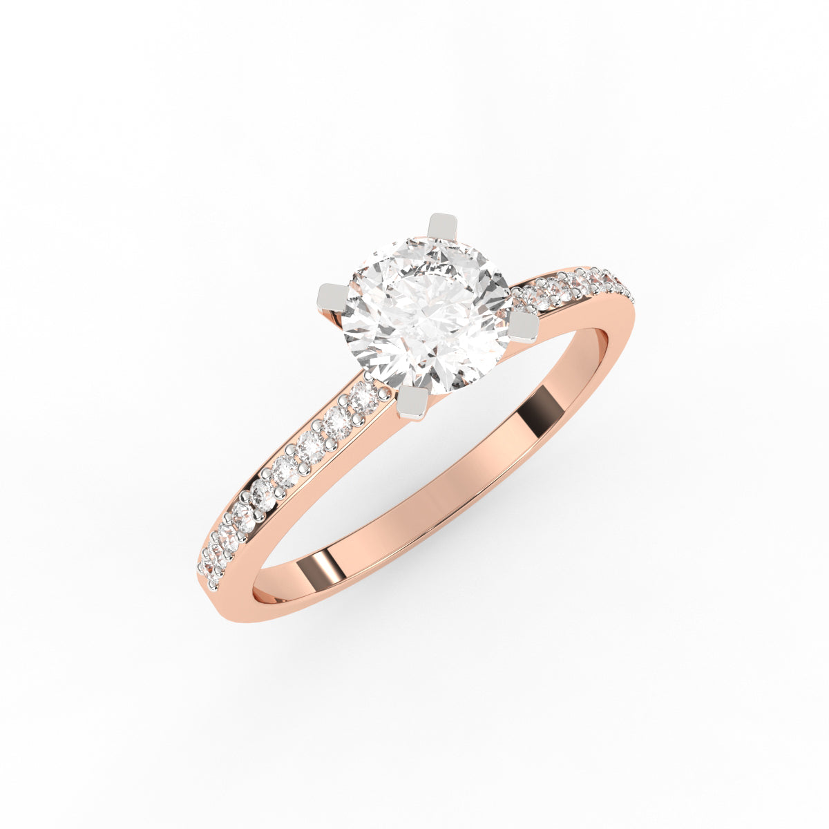 Buy Gold Accent Solitaire Diamond Ring - Avira Diamonds